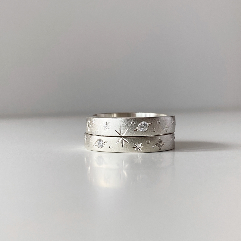 Planet Silver Ring (Flat)_matte | 77,000원 | 아몬즈 주얼리