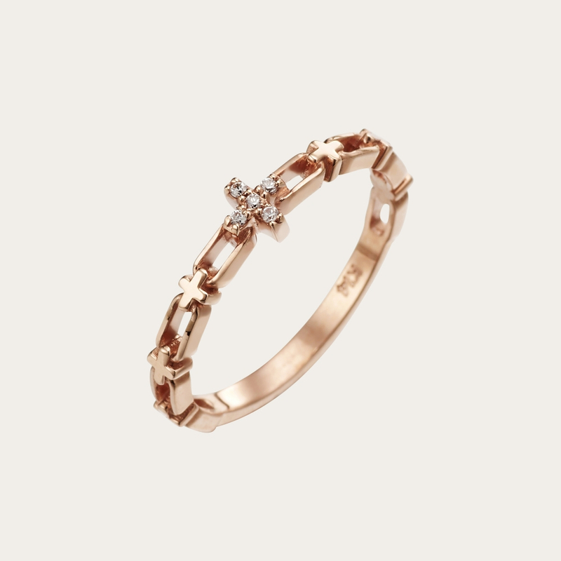 14k 스태리 십자가 반지 330000원 아몬즈 주얼리
