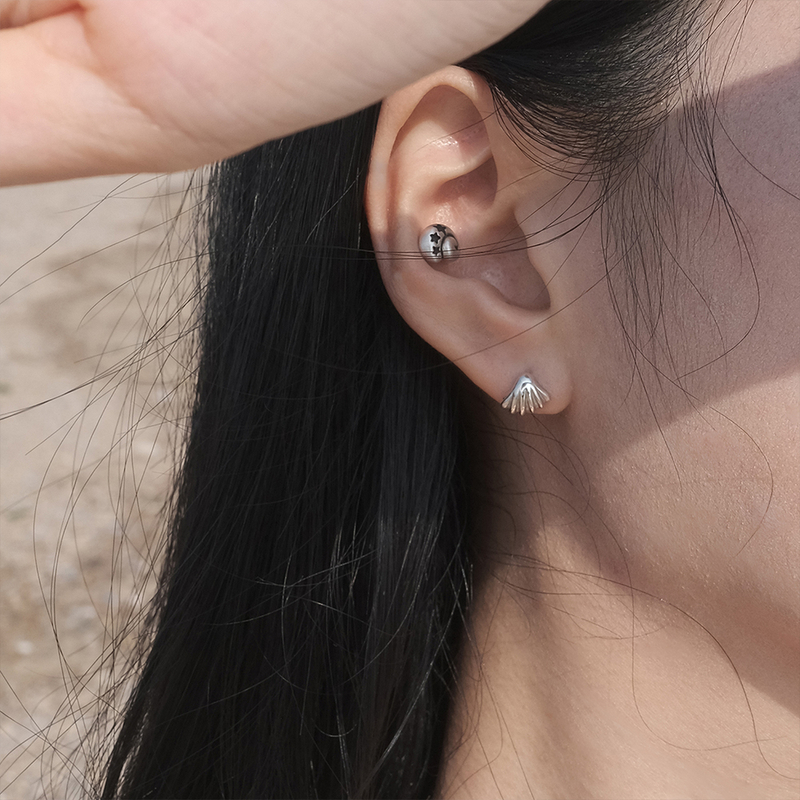 [925실버 피어싱] Star shell piercing | 39,000원 | 아몬즈 주얼리