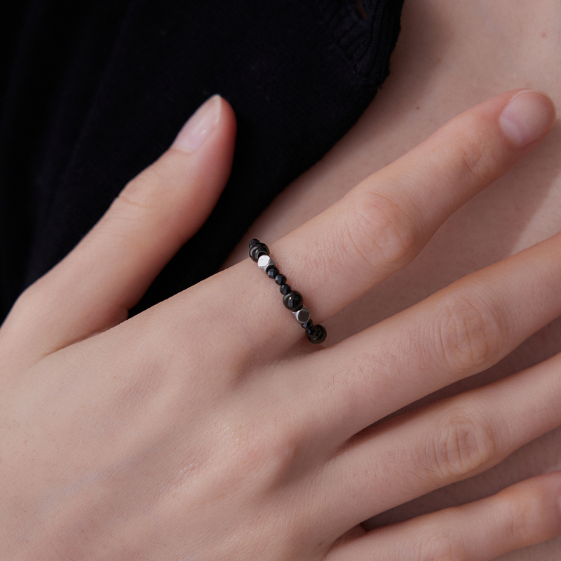 Black and silver tension ring | 38,000원 | 아몬즈 주얼리