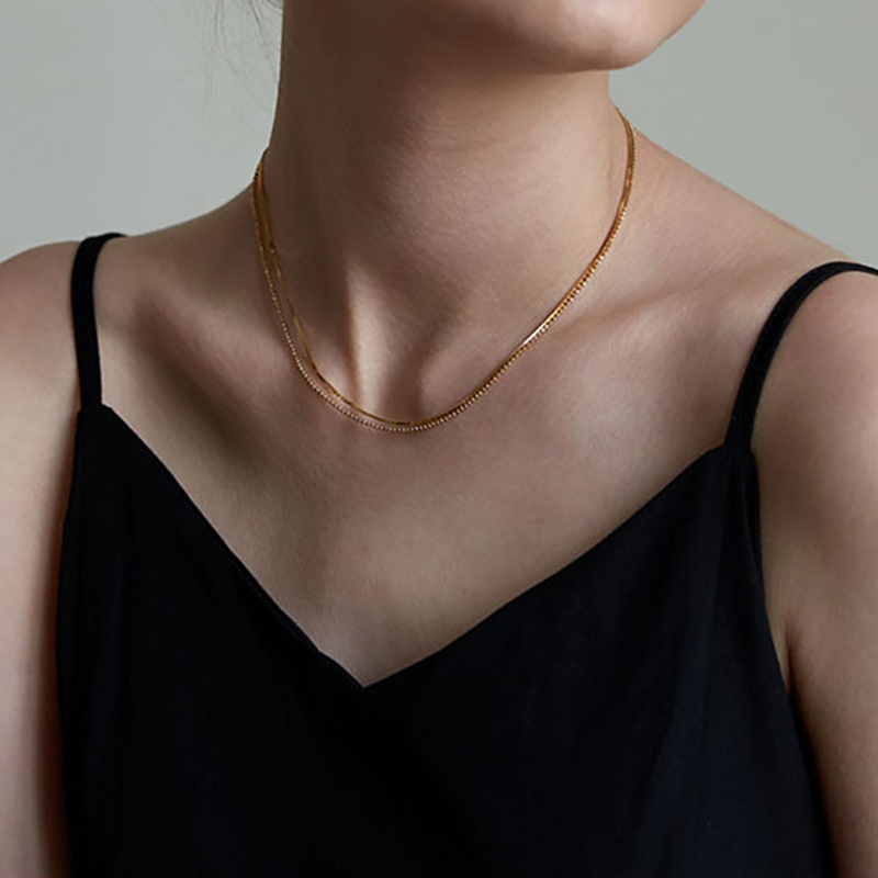 2 lines snake chain[925 silver] | 44,000원 | 아몬즈 주얼리