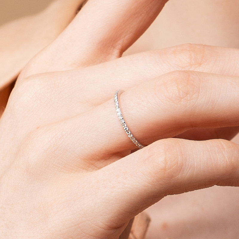 14K 다이아몬드 Slim Eternity Ring | 563,000원 | 아몬즈 주얼리