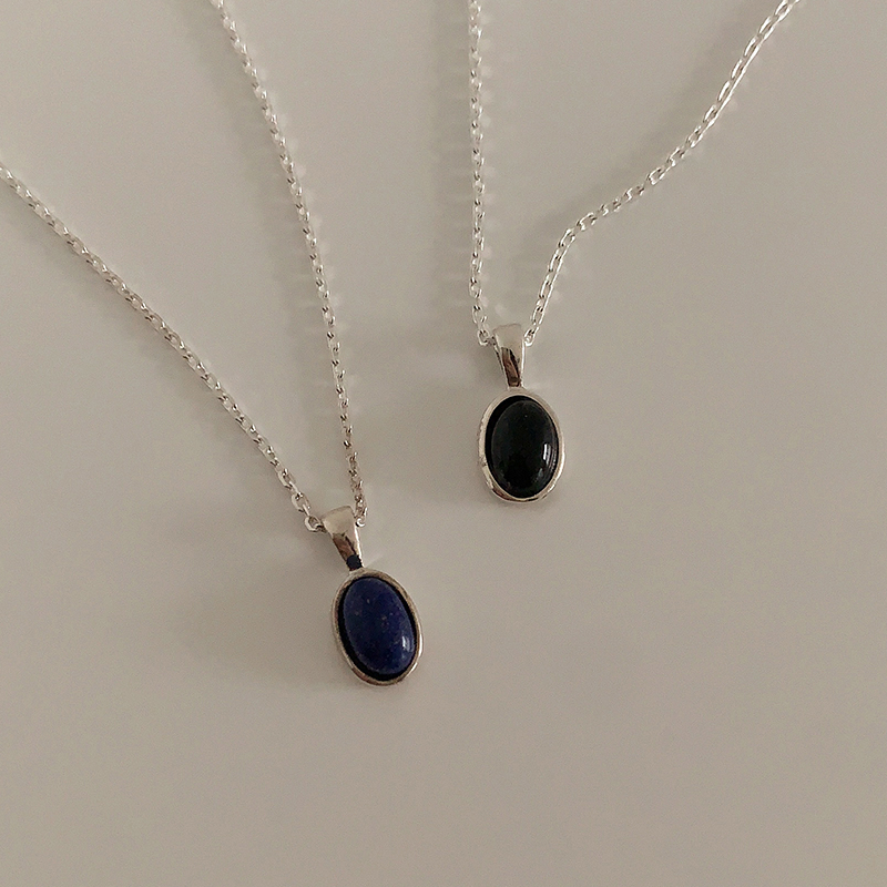 실버925 미니 딥 원석 목걸이 *2color | 30,000원 | 아몬즈 주얼리