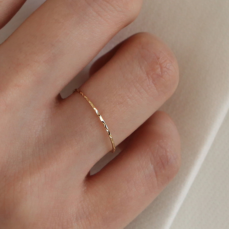 14k cutting layered ring | 60,480원 | 아몬즈 주얼리