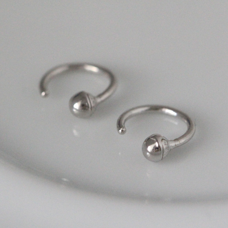 14k 3mm 볼 후프 피어싱 이어링 오픈 후프링 | 105,630원 | 아몬즈 주얼리