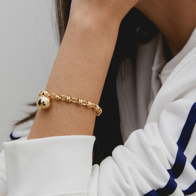 layer chain ball bracelet - gold | 75,000원 | 아몬즈 주얼리