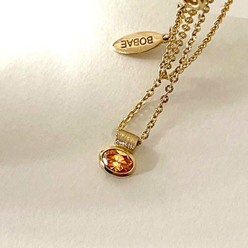 14K 18K "토스카나" 오렌지 사파이어 목걸이 - BO063NCHCZ | 442,800원 | 아몬즈 주얼리